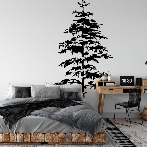 Pine Tree Wall Decal - Etsy