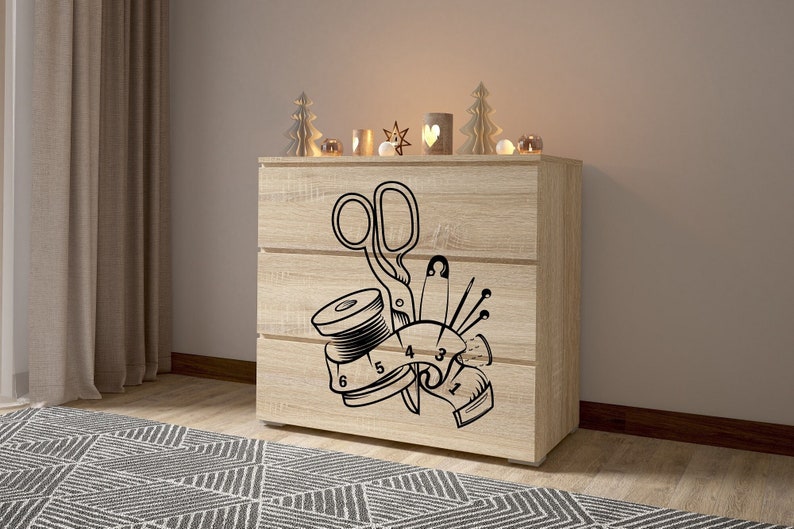 Wall Decal Sewing Room Decor, Sewing Wall Sticker, Scissors Decal ...