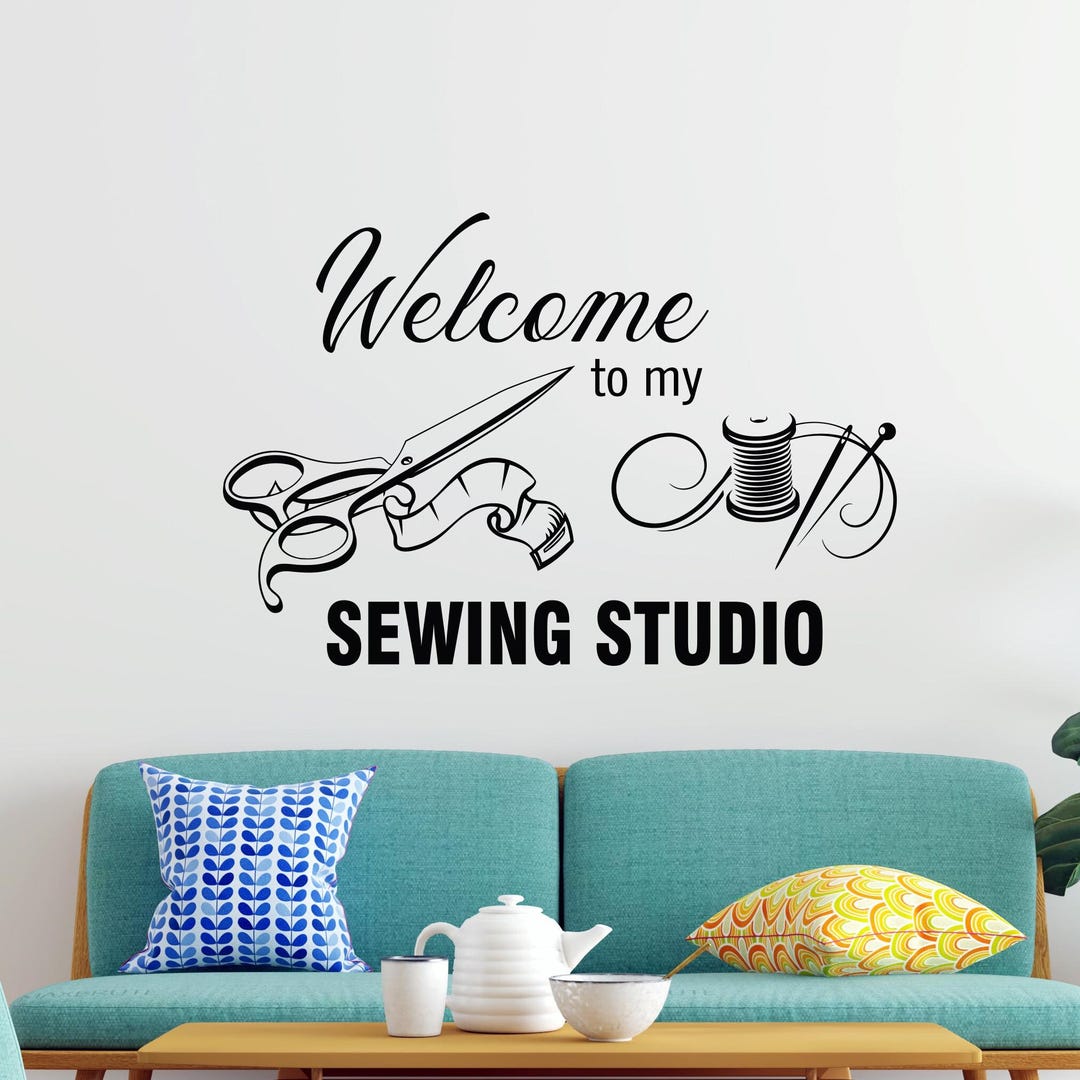 Atelier Decor, Sewing Studio Wall Decal, Sewing Room Decal, Needlework ...