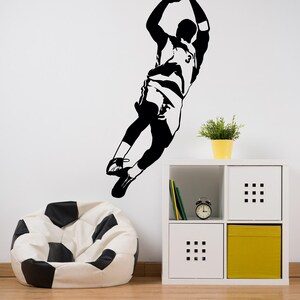 Basketball Player Silhouette Vinyl Wall Decal: Sports Wall Art LO174 - Etsy