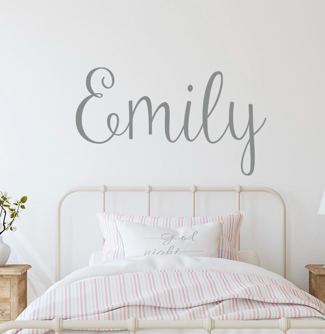 Custom Name Wall Decal With Swirls - Girls Nursery Decor - Etsy