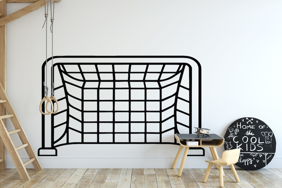 Soccer Football Goal Wall Decal, Soccer Goal Wall Sticker, Sport Vinyl ...