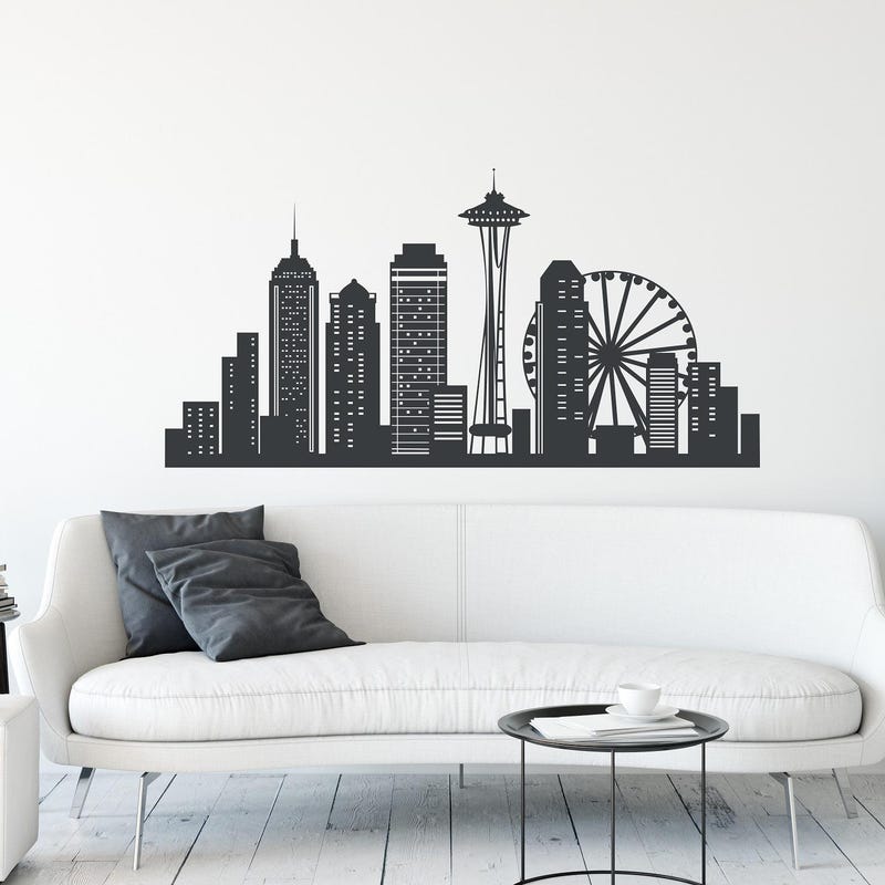 Skyline Wall Decal - Etsy