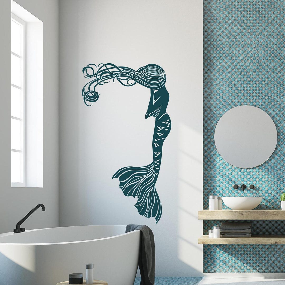 Mermaid Vinyl Wall Decal: Sea Nymph Decor for Girls Room LO167 - Etsy