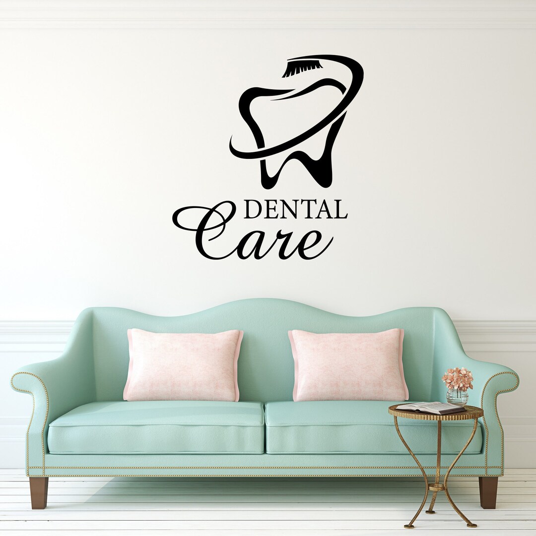 Dental Care Wall Sticker, Dental Office Vinyl Wall Decal, Dental Clinic ...