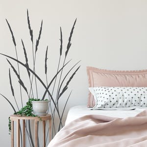 Long Grass Decal, Grass Blades Decal, Grass Wall Sticker, Reeds Wall ...