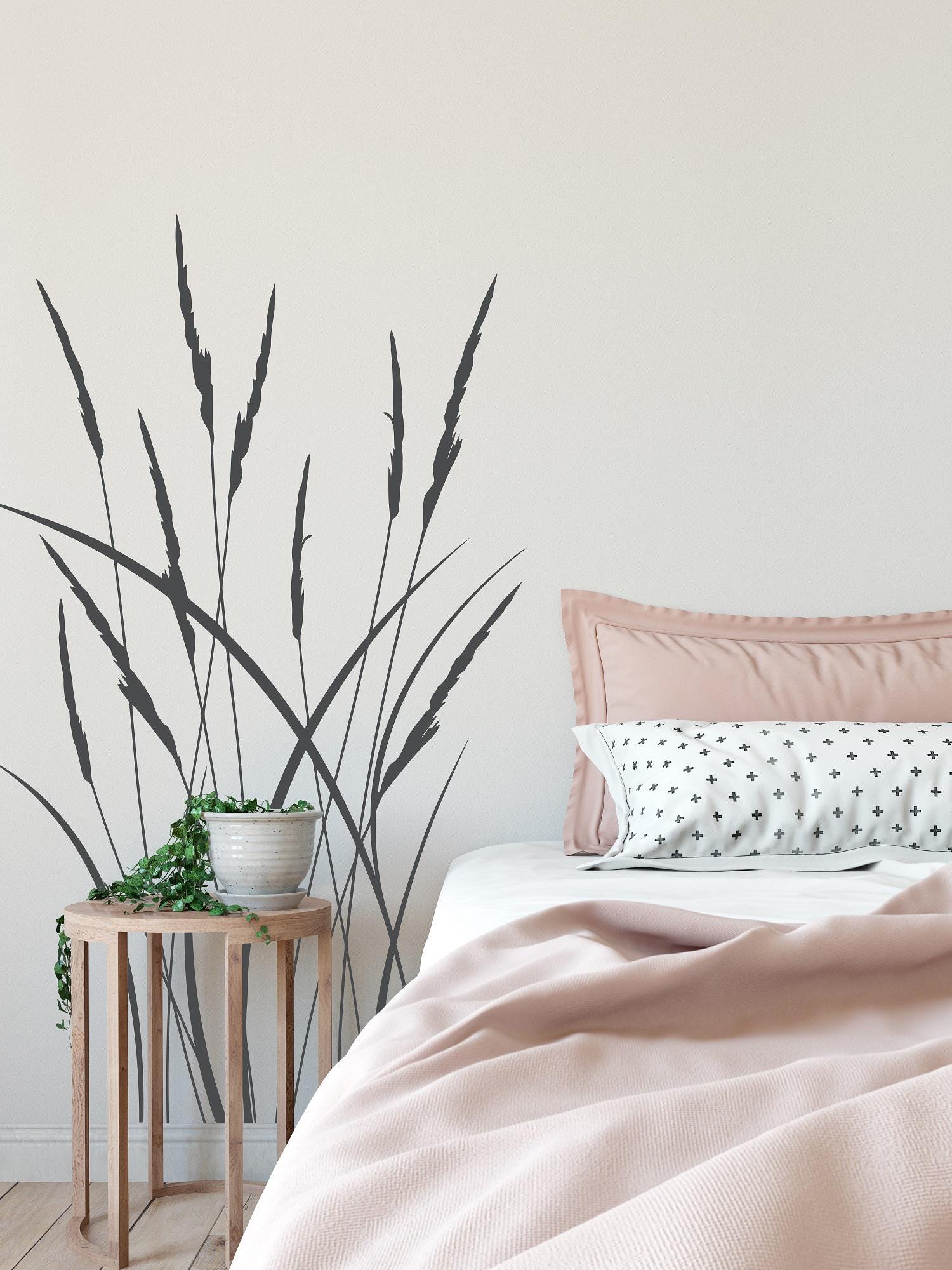 Long Grass Decal, Grass Blades Decal, Grass Wall Sticker, Reeds Wall ...