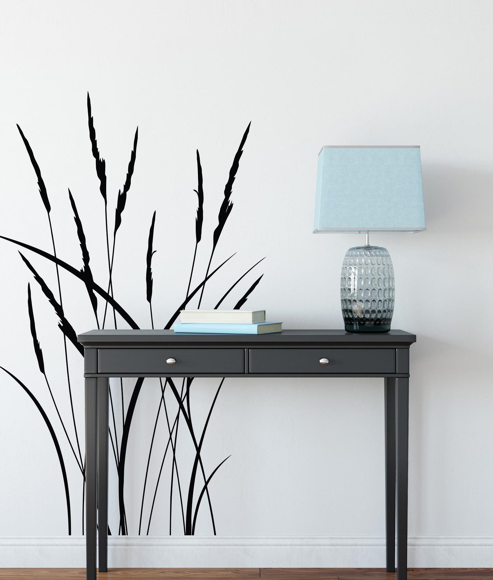 Long Grass Decal, Grass Blades Decal, Grass Wall Sticker, Reeds Wall ...