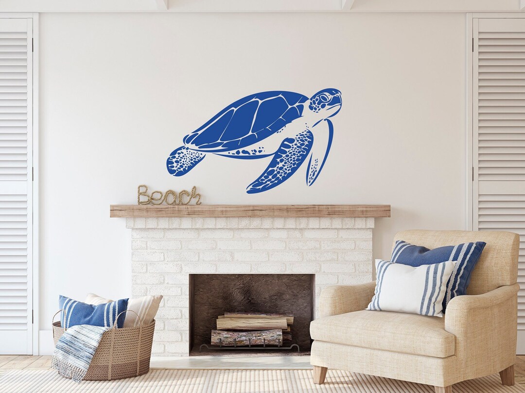 Turtle Wall Decal, Turtle Vinyl Sticker, Turtles Wall Art, Underwater ...