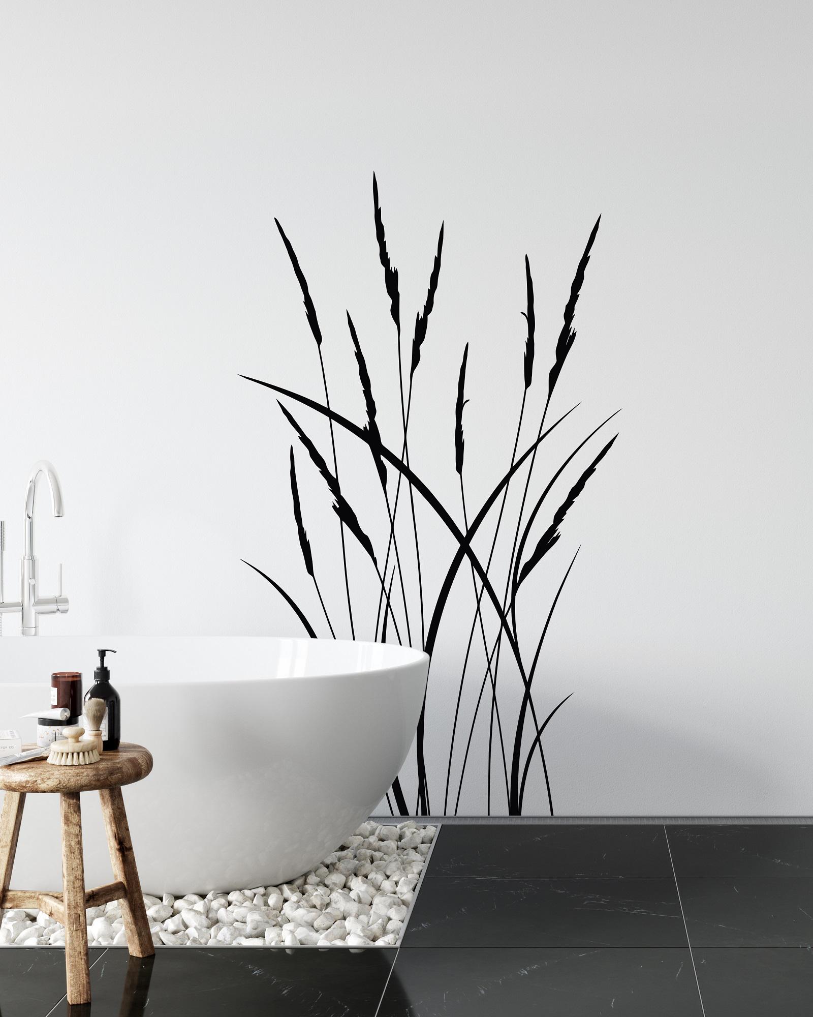 Long Grass Decal, Grass Blades Decal, Grass Wall Sticker, Reeds Wall ...