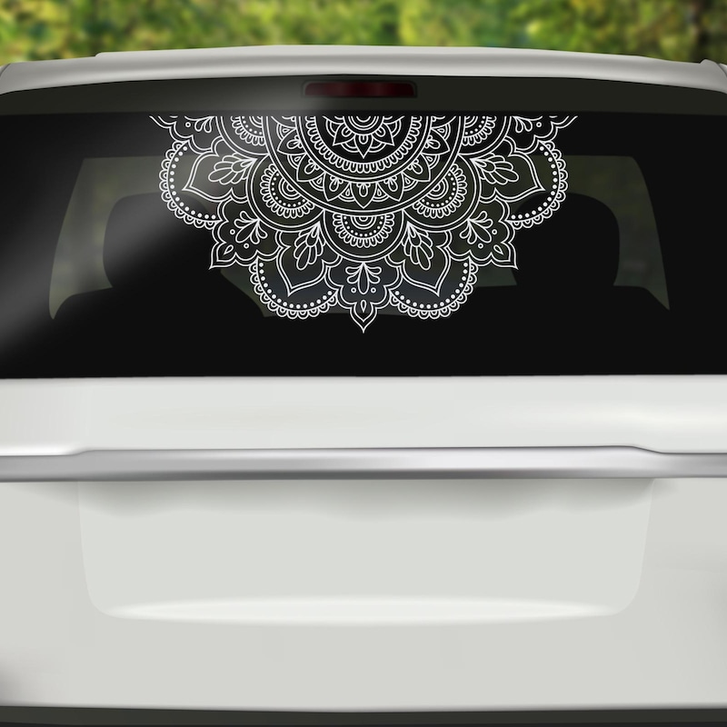 Half Mandala Decal for Car - Etsy