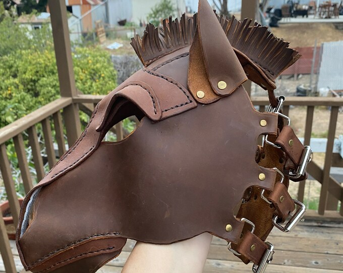 Pony Hood, Leather Pony Hood, Horse Hood, Horse Mask, Pony Mask. - Etsy