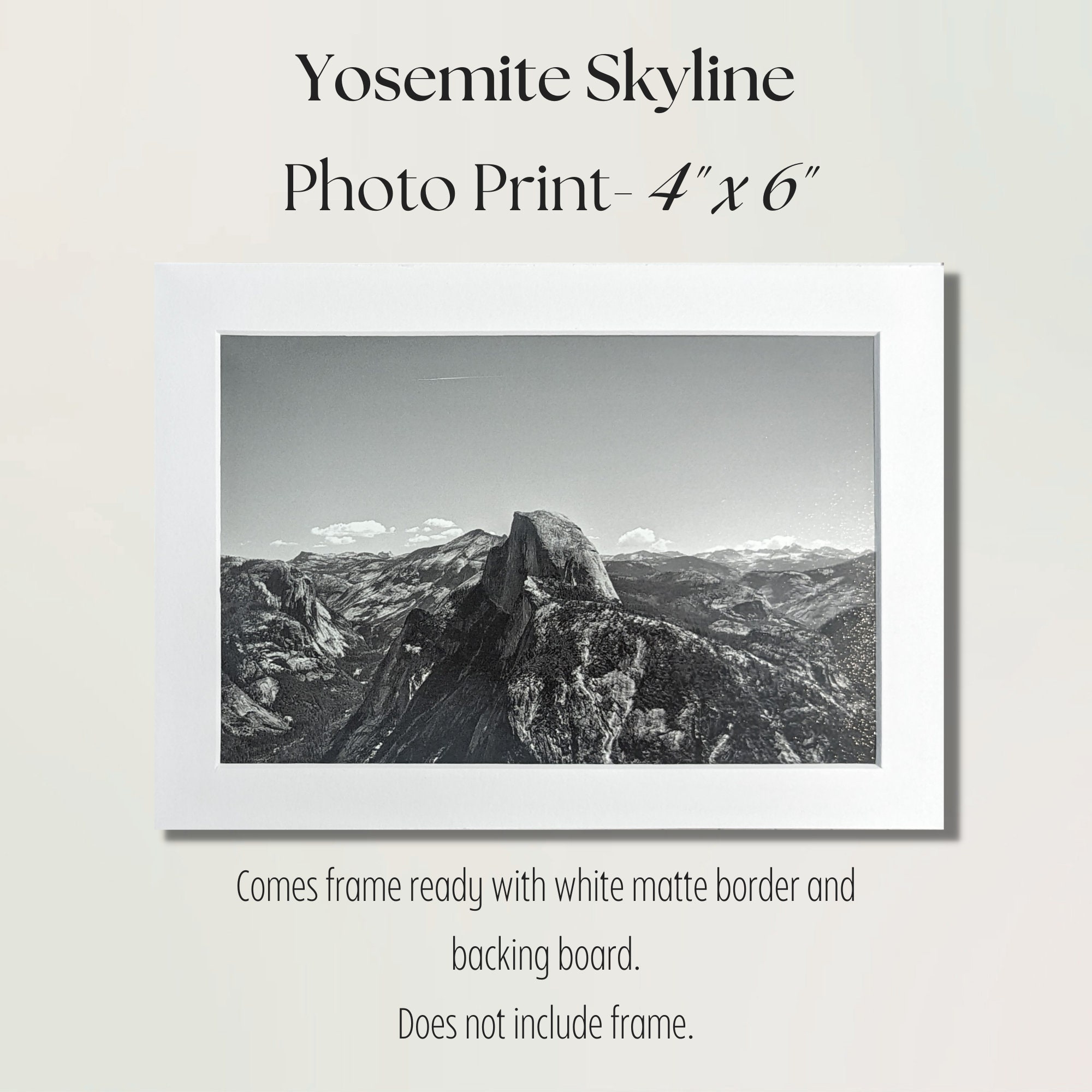 Yosemite Skyline Photo Print 4 X 6 California Landscape Print, National ...