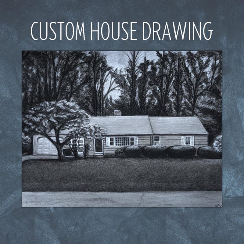 Custom House Drawing - Etsy