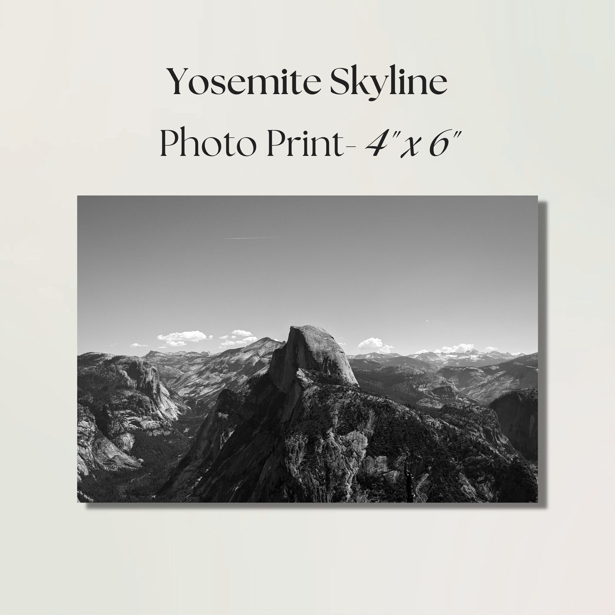 Yosemite Skyline Photo Print 4 X 6 California Landscape Print, National ...