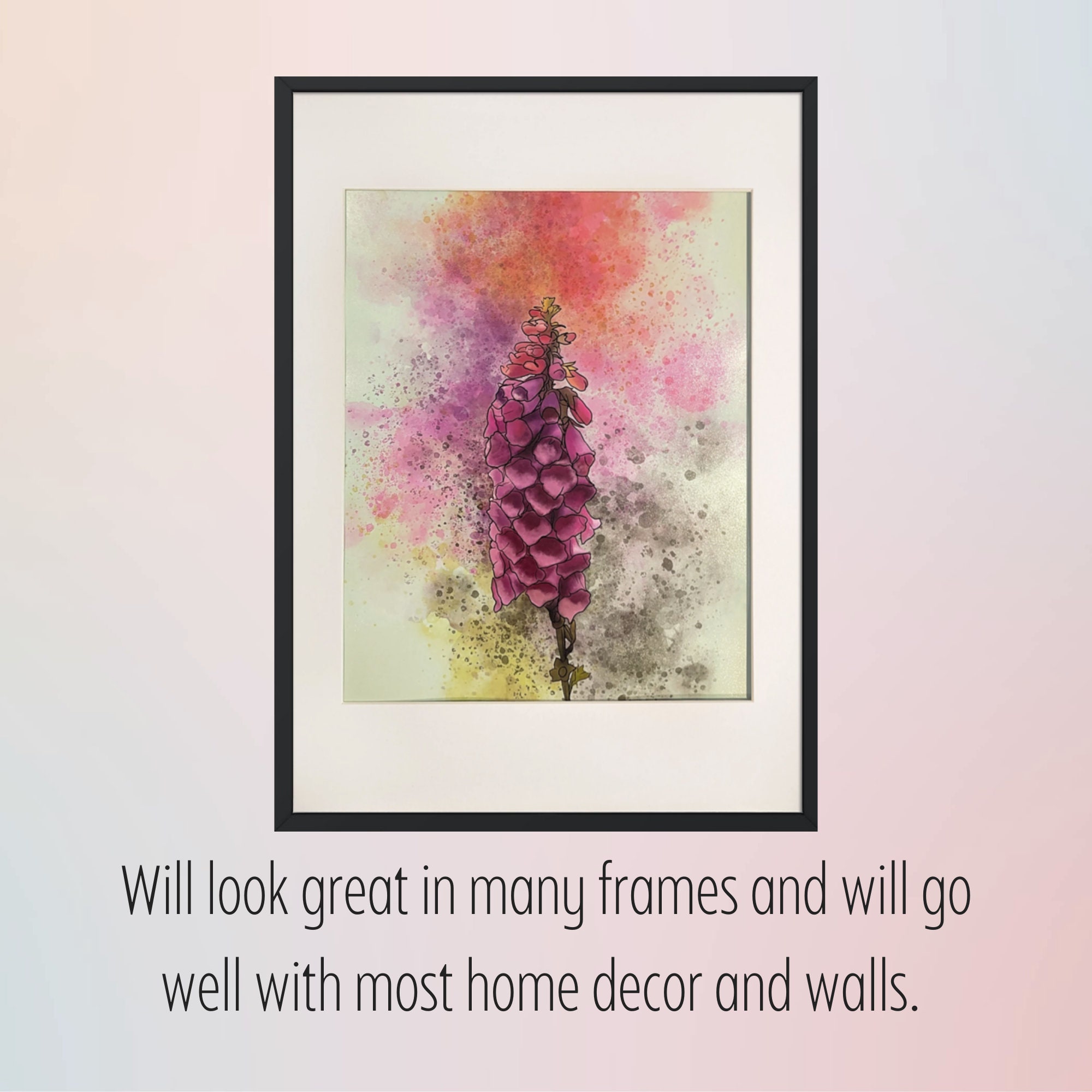 Foxglove Painting 8x10 Watercolor Print Gift for Nature Lovers, Perfect ...