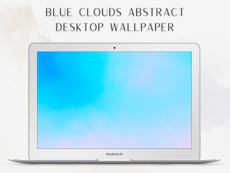 Blue Abstract Desktop Wallpaper, Minimalistic Laptop Screensaver, Light ...