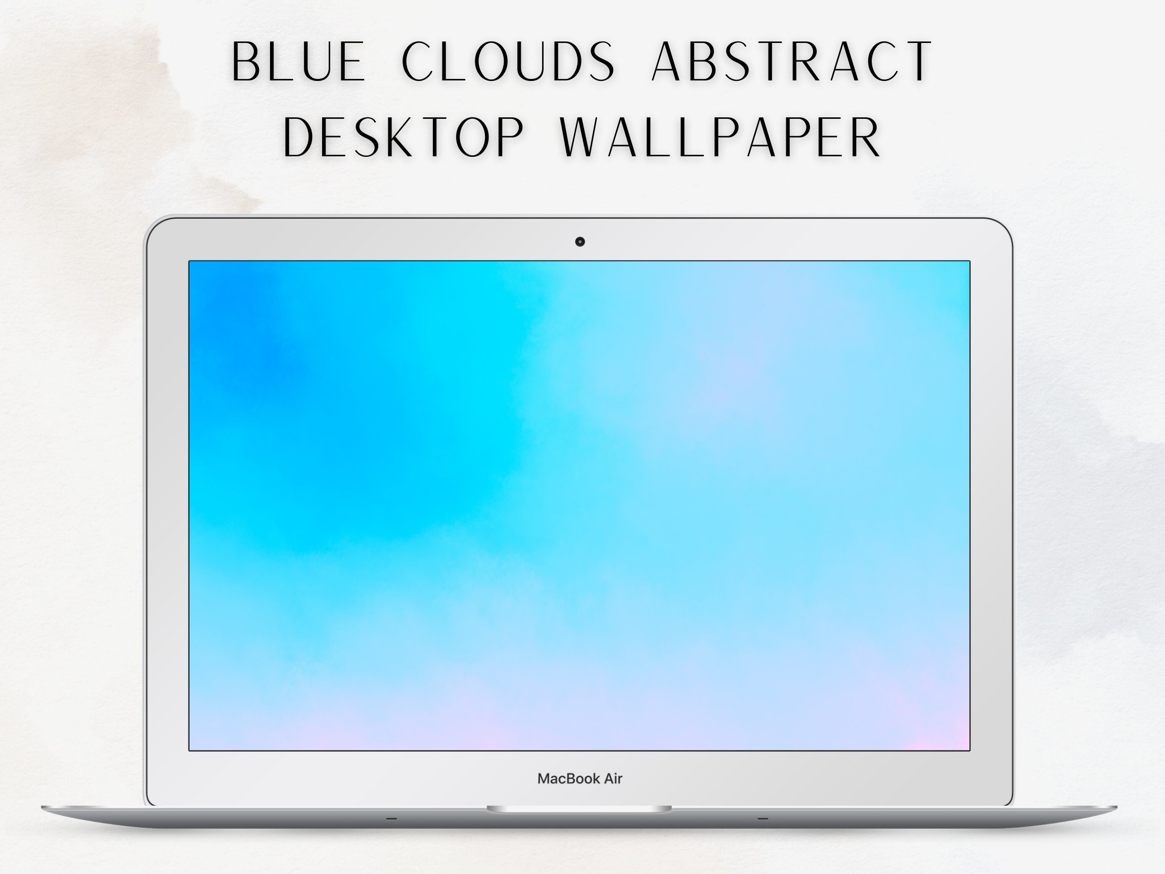 Blue Abstract Desktop Wallpaper, Minimalistic Laptop Screensaver, Light ...