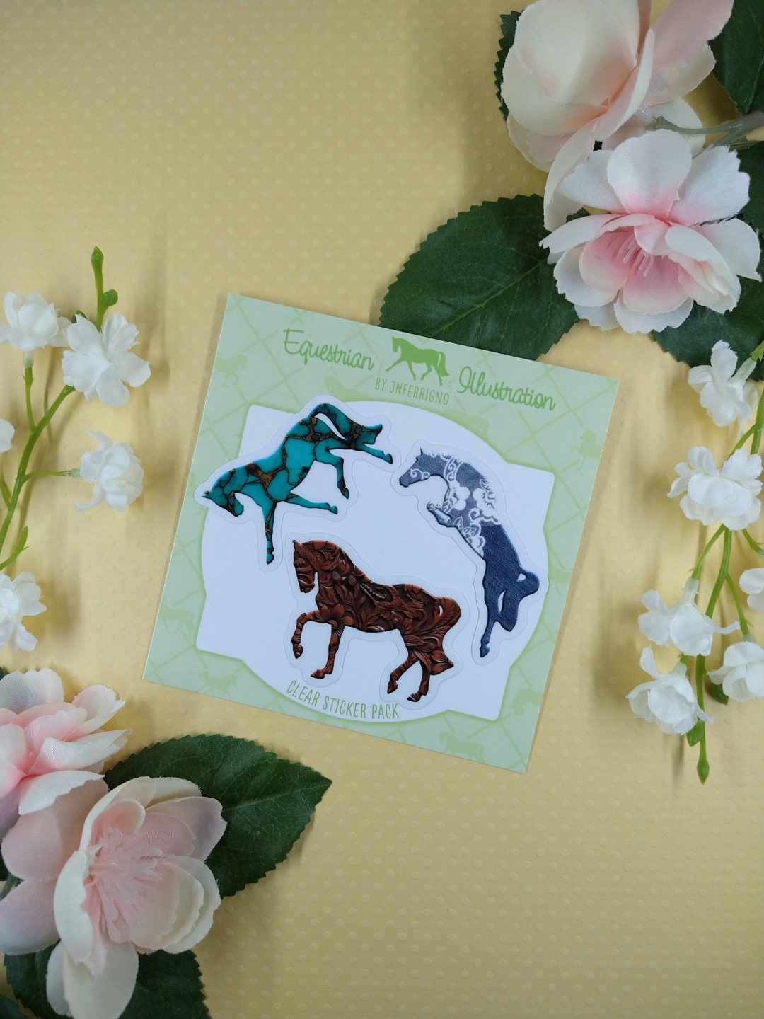 Equestrian Sticker Pack, Show Jumping & Dressage Stickers, Horse ...