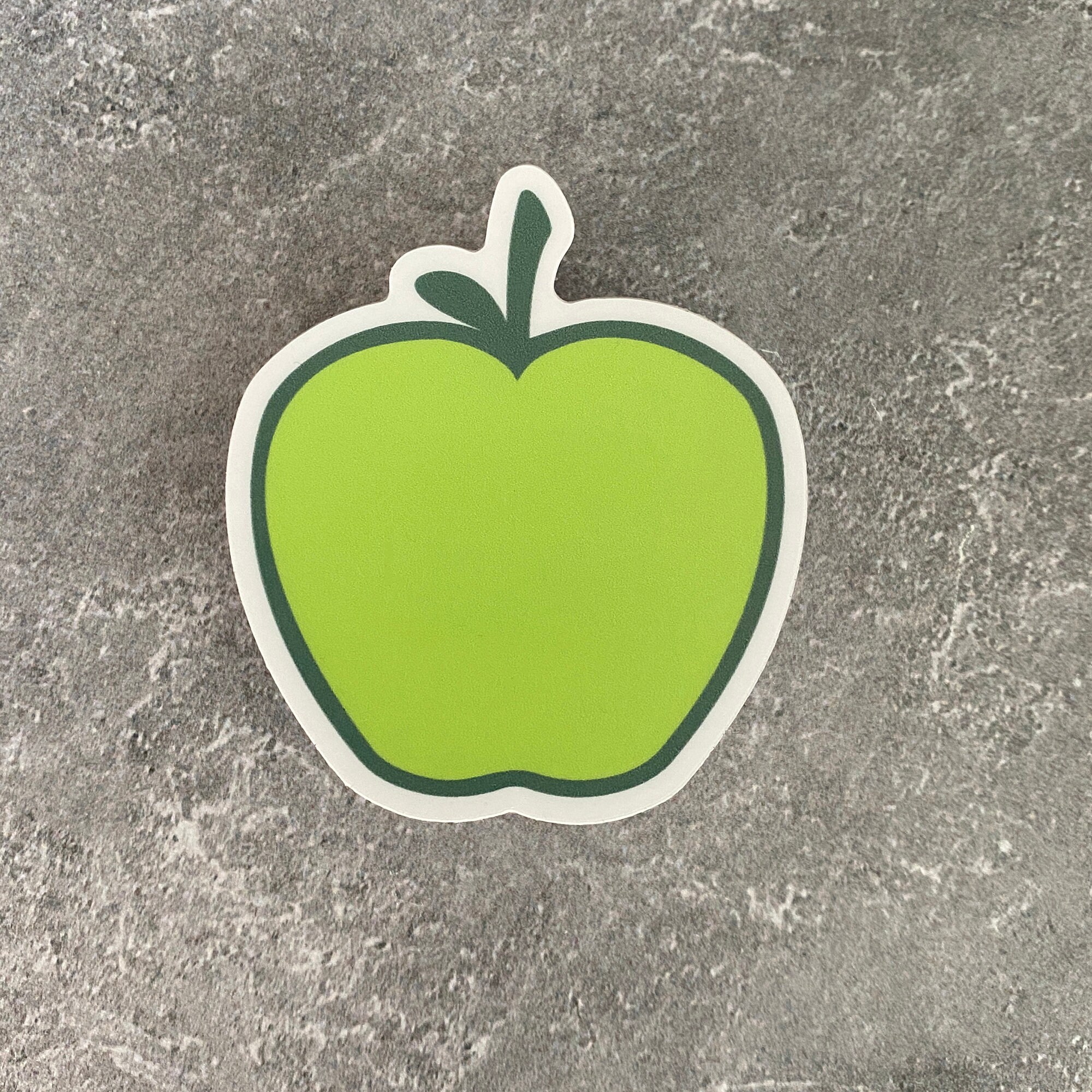 Green Apple Vinyl Sticker, Gift for Fun, Back to School, Teacher ...