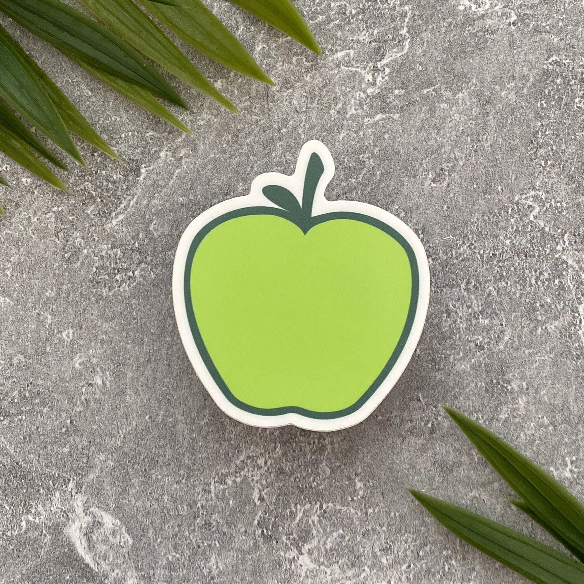Green Apple Vinyl Sticker, Gift for Fun, Back to School, Teacher ...