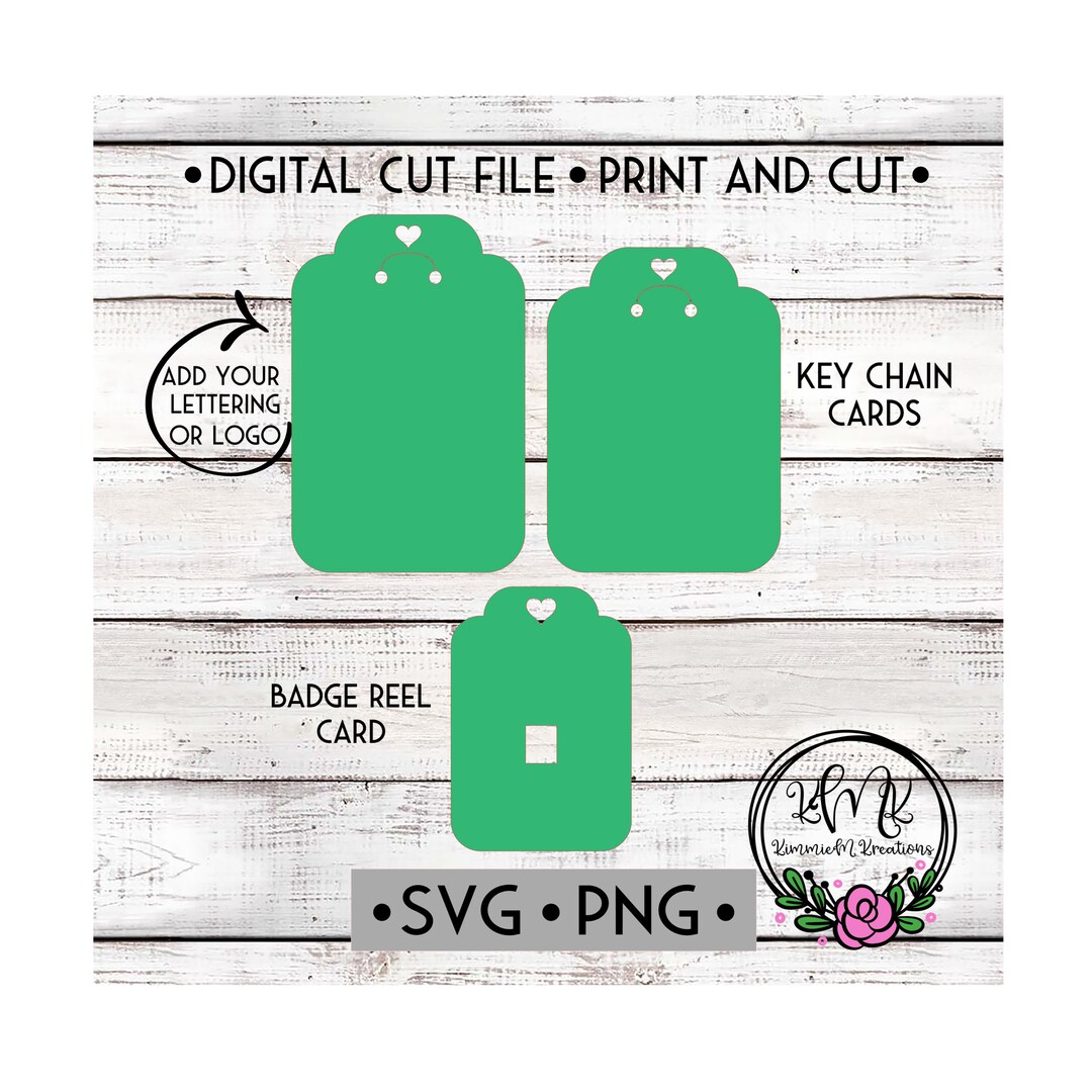 Flat Top Display Card Bundle| Key Chain Card SVG| Badge Reel Card ...