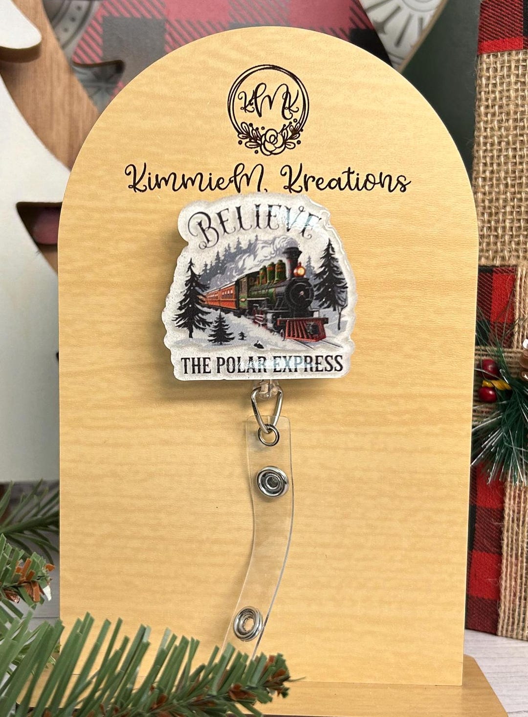 Believe Polar Express Train Badge Reel | Christmas Badge Reel - Etsy