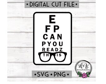 Eye Chart to Print. PNG DXF SVG Eps. Cricut Cut Files - Etsy