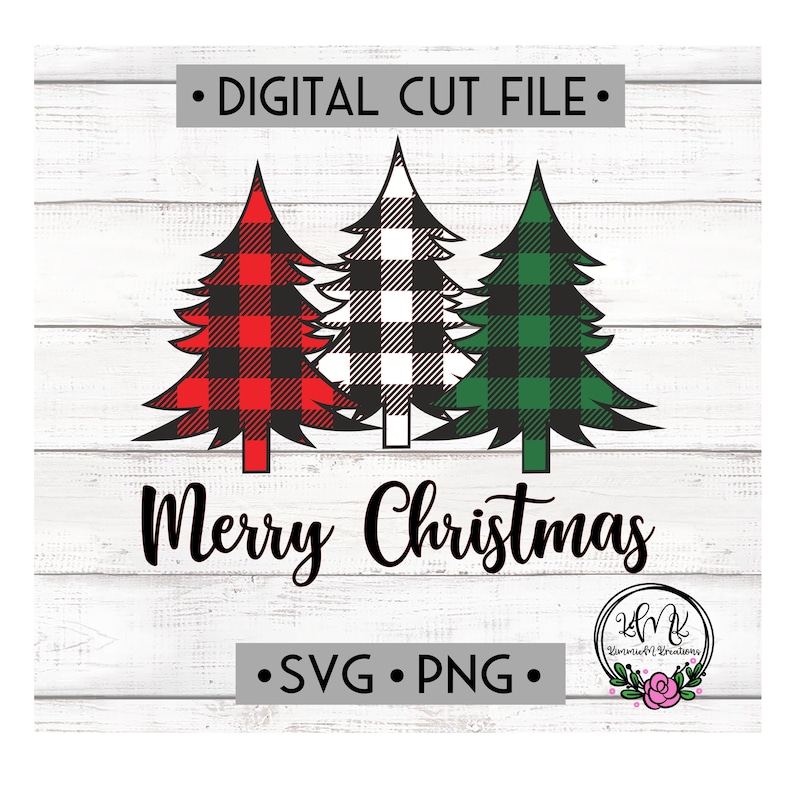 3 Buffalo Plaid Christmas Trees SVG Buffalo Christmas Trees3 - Etsy