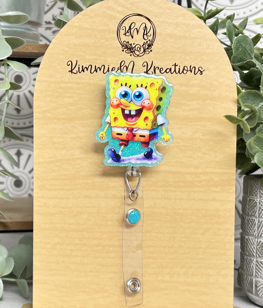 Sponge Bob Square Pants Badge Reel - Etsy