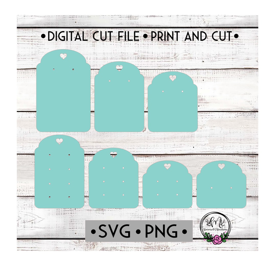 Earring Template Card Set | Print and Cut | Digital File - Etsy