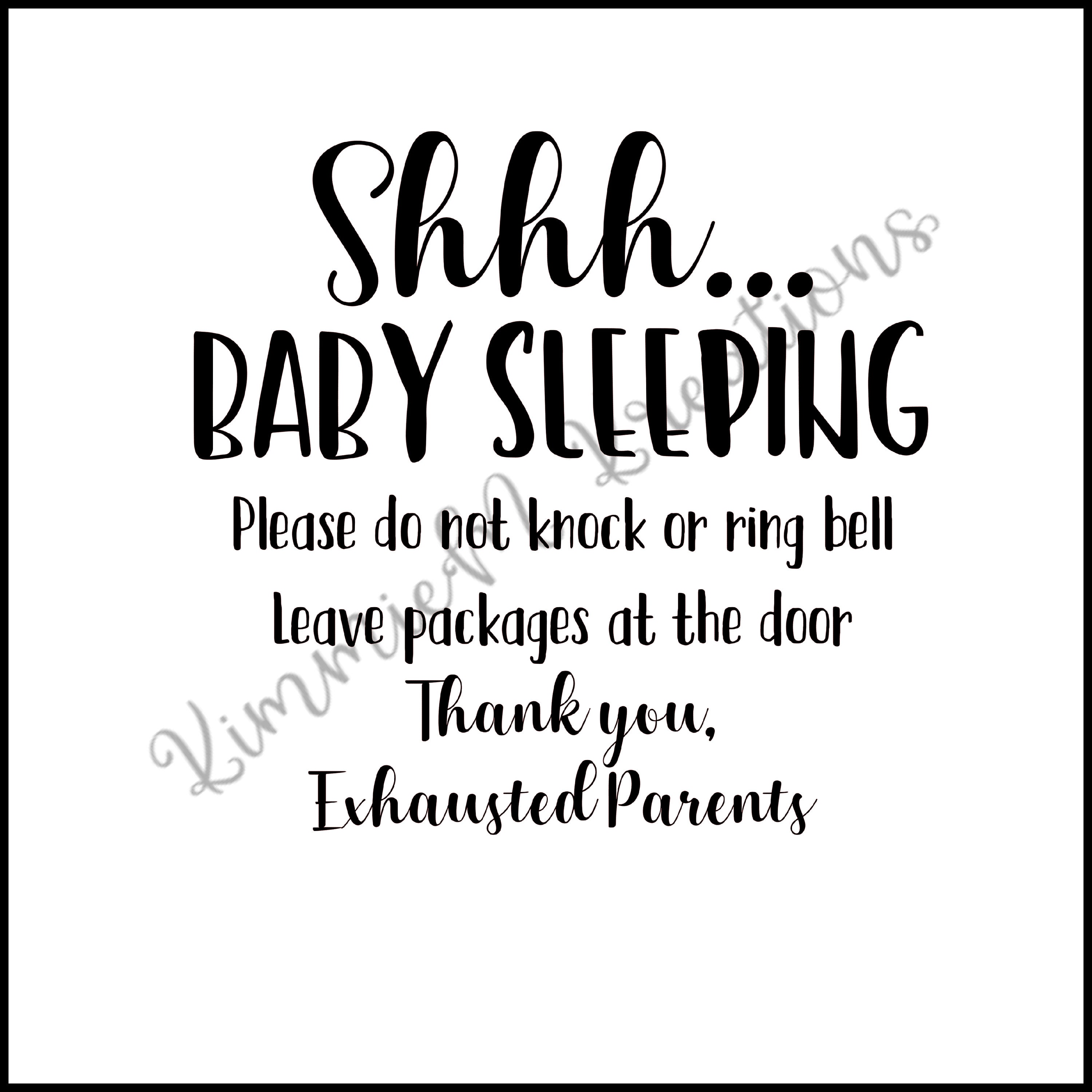 Shhh Baby Sleeping svgBaby Sleeping | Etsy