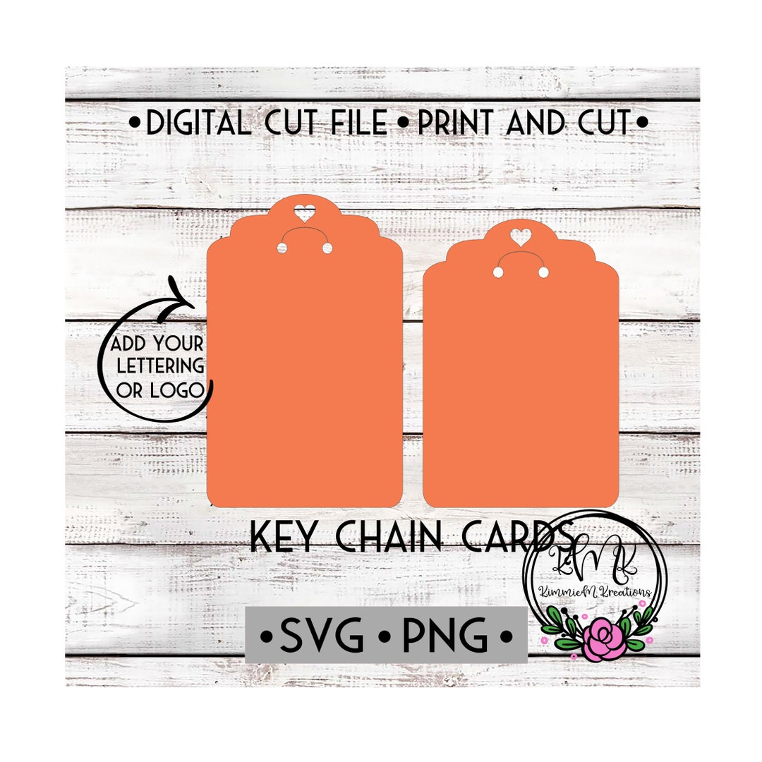 Key Chain Display Template|print and Cut Key Chain Display Card|key ...
