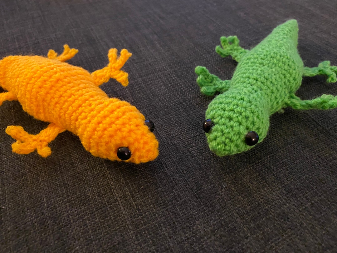 Cute Geckos/ Lizard - Amigurumi Handmade Stuffed Animal - Etsy