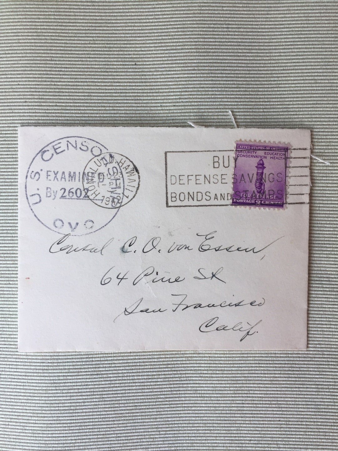 Wartime Censored Letter - Etsy