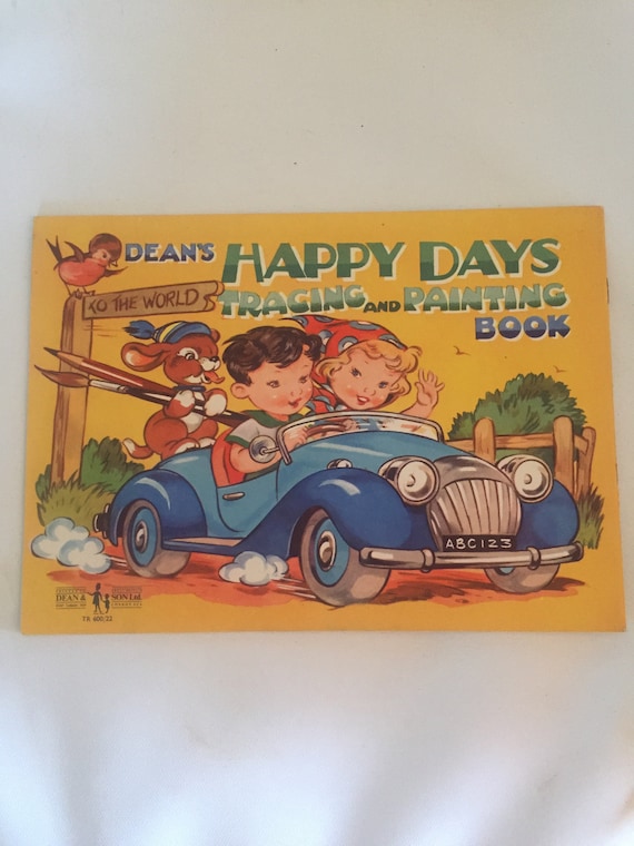 Happy Days Childrens Vintage Coloring Book | Etsy