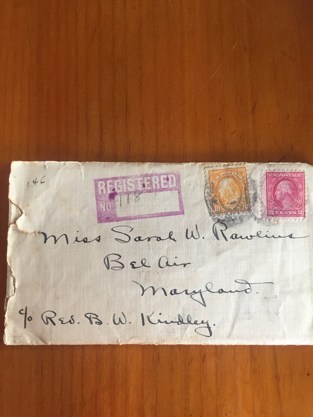 Registered 1916 Letter With Stamps - Etsy