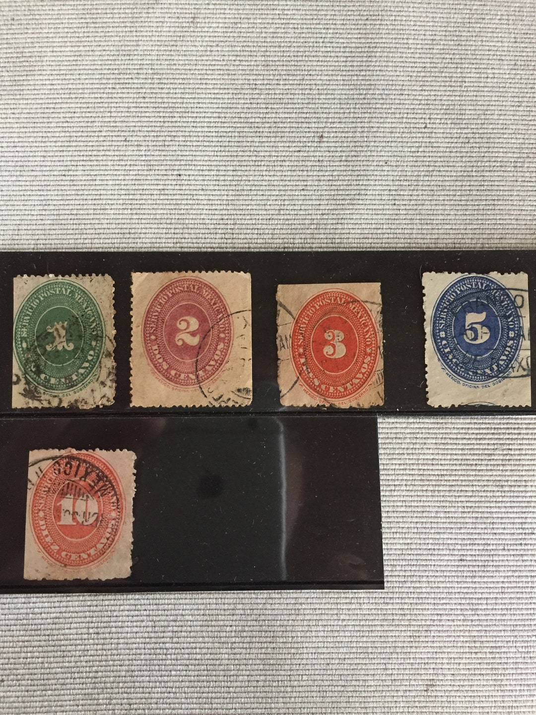 Set of 5 Mexican Numerals Stamps - Etsy