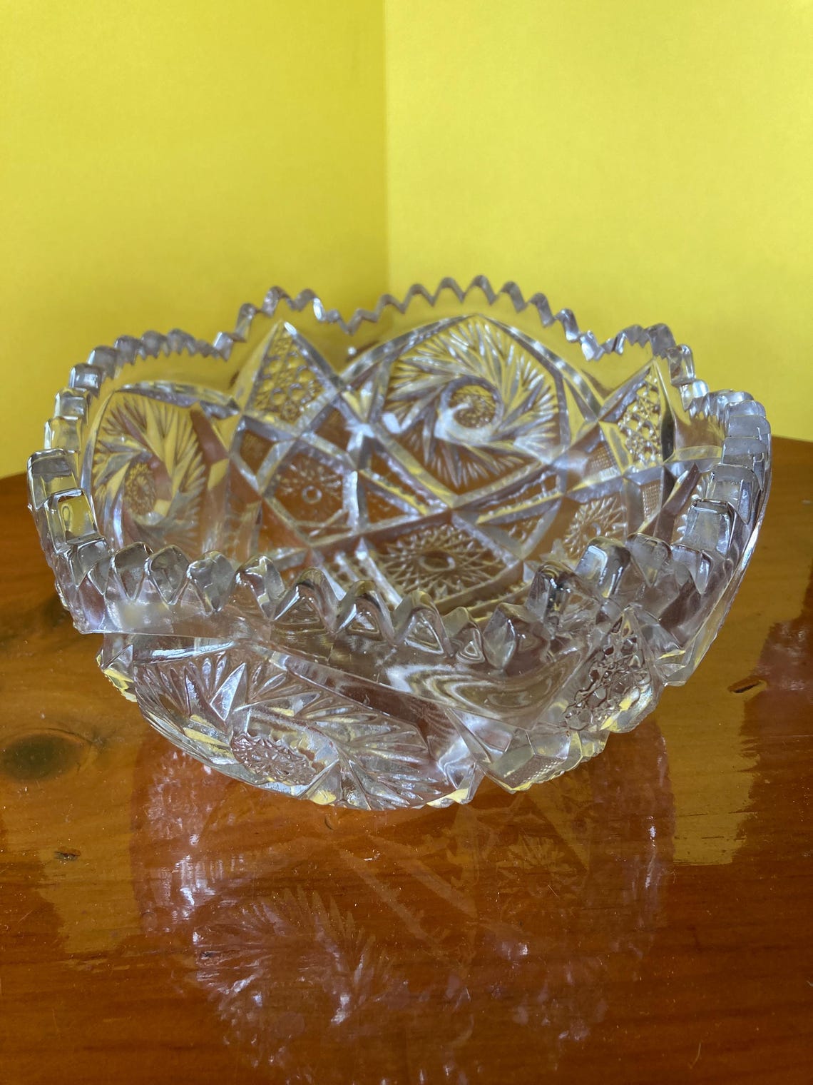Pressed Glass Bowl - Etsy