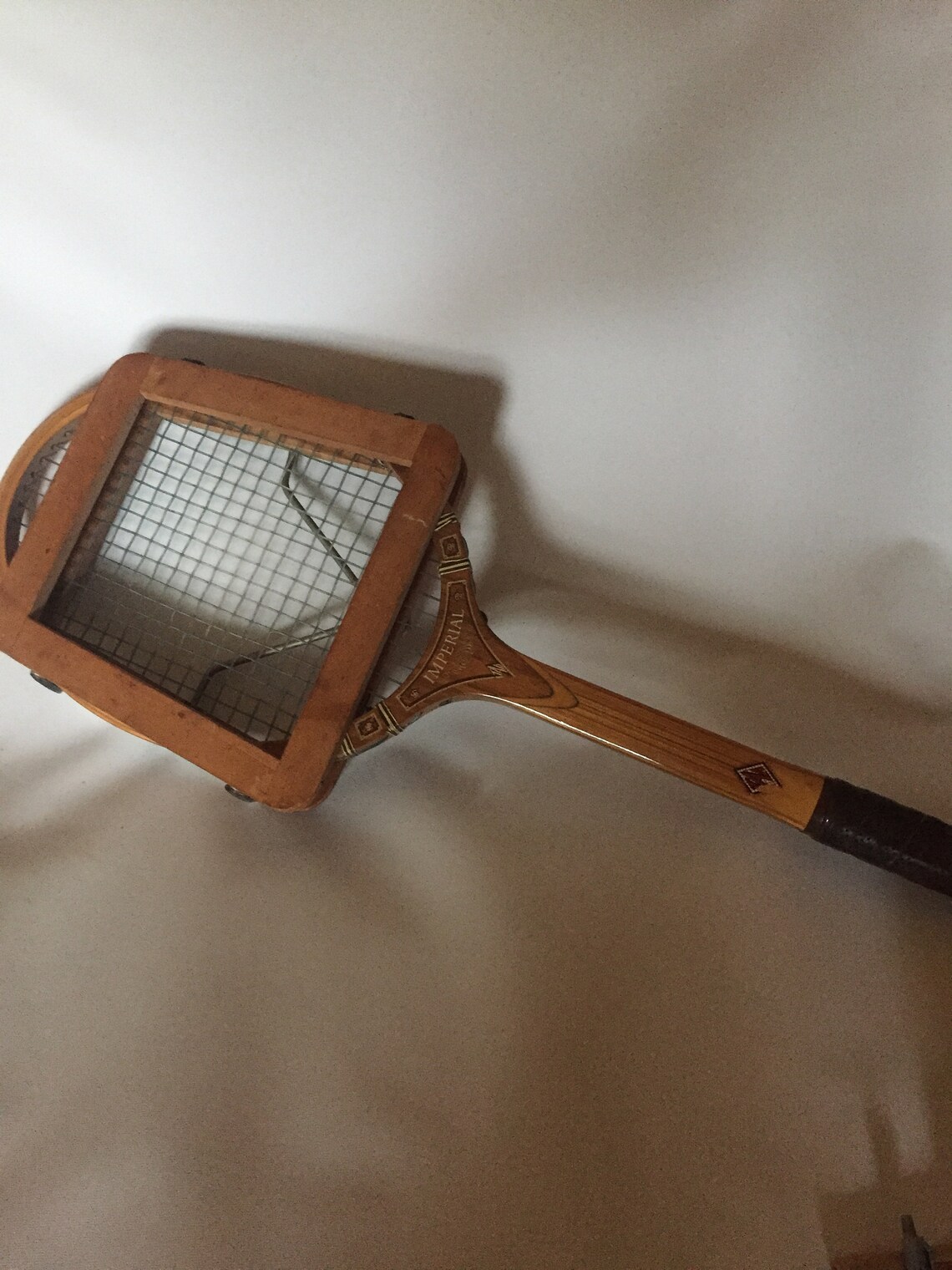 Vintage Imperial Wooden Tennis Racquet - Etsy