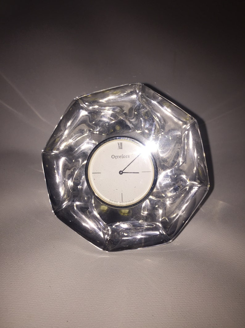 Orrefors Table Clock - Etsy