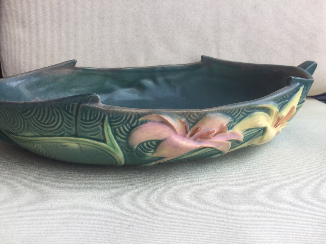 Roseville Zephyr tazón de lirio - Etsy España