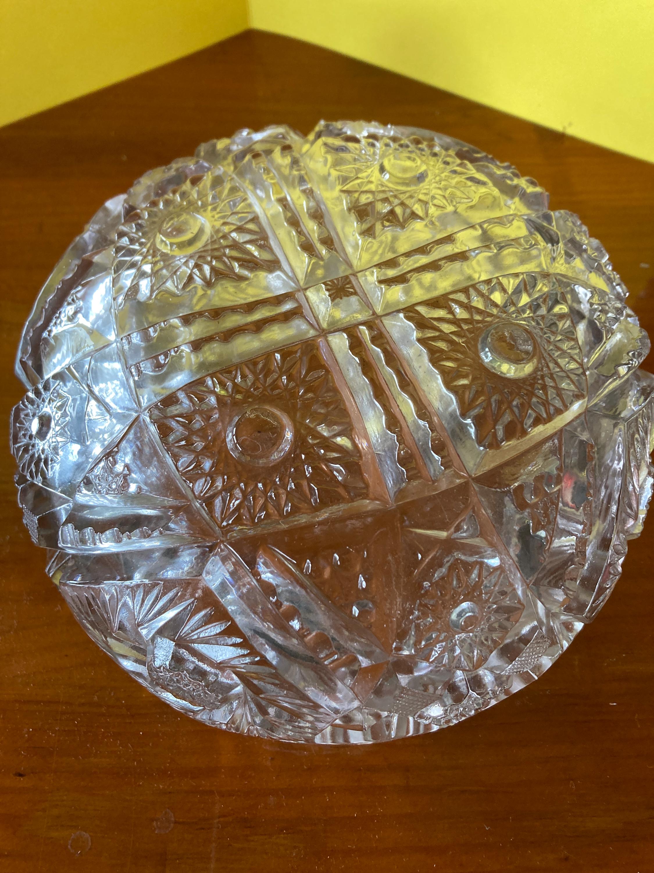 Pressed Glass Bowl - Etsy