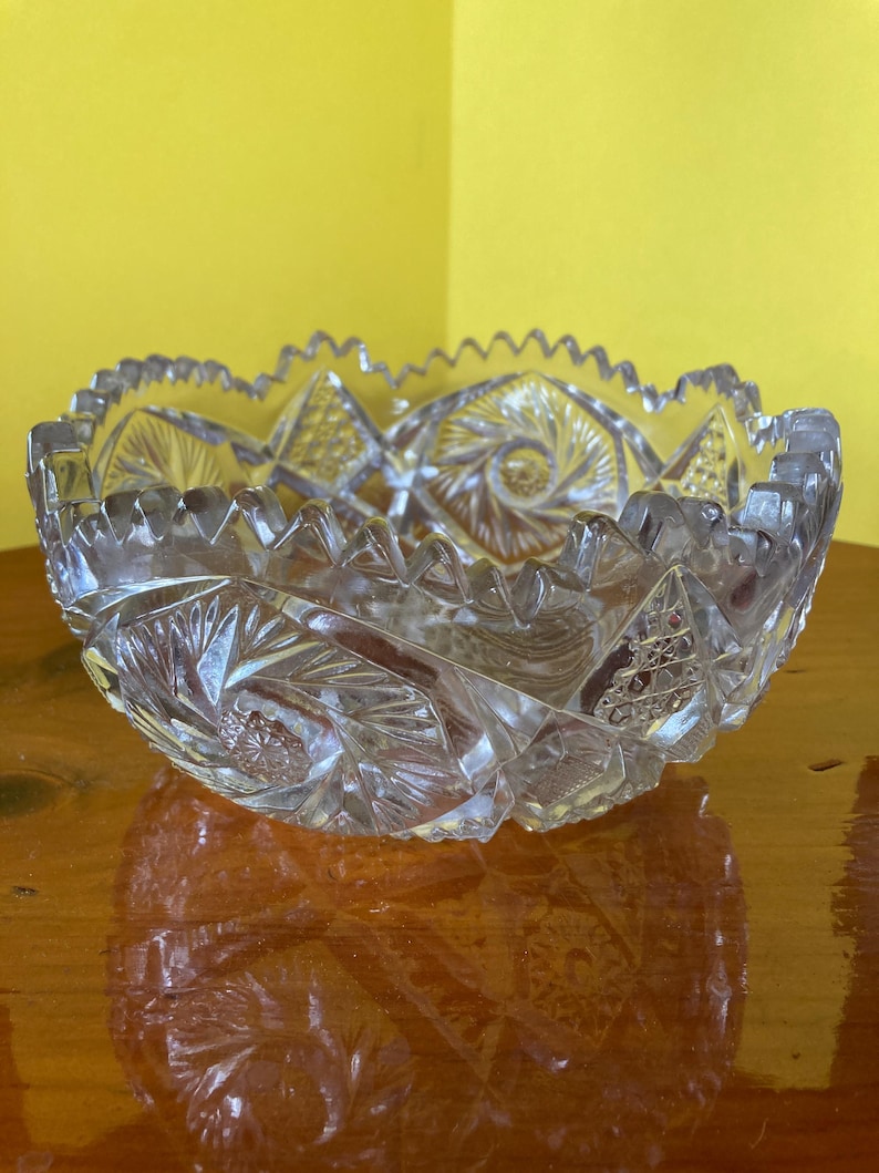Pressed Glass Bowl - Etsy