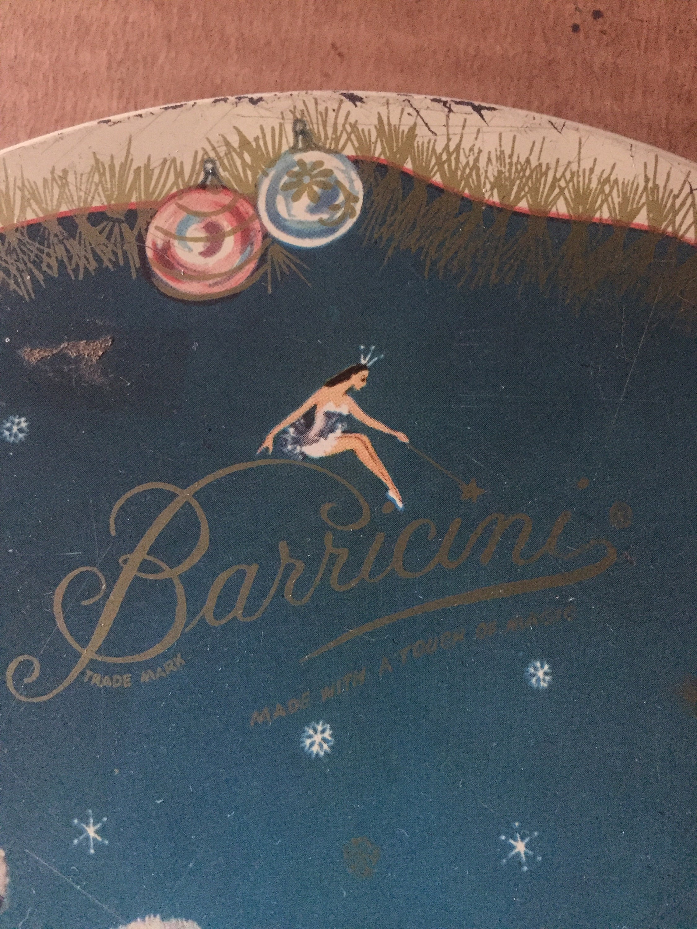 Barricini Vintage Christmas Candy Tin - Etsy