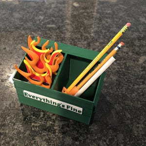 Dumpster Fire Pen/pencil Holder - Etsy