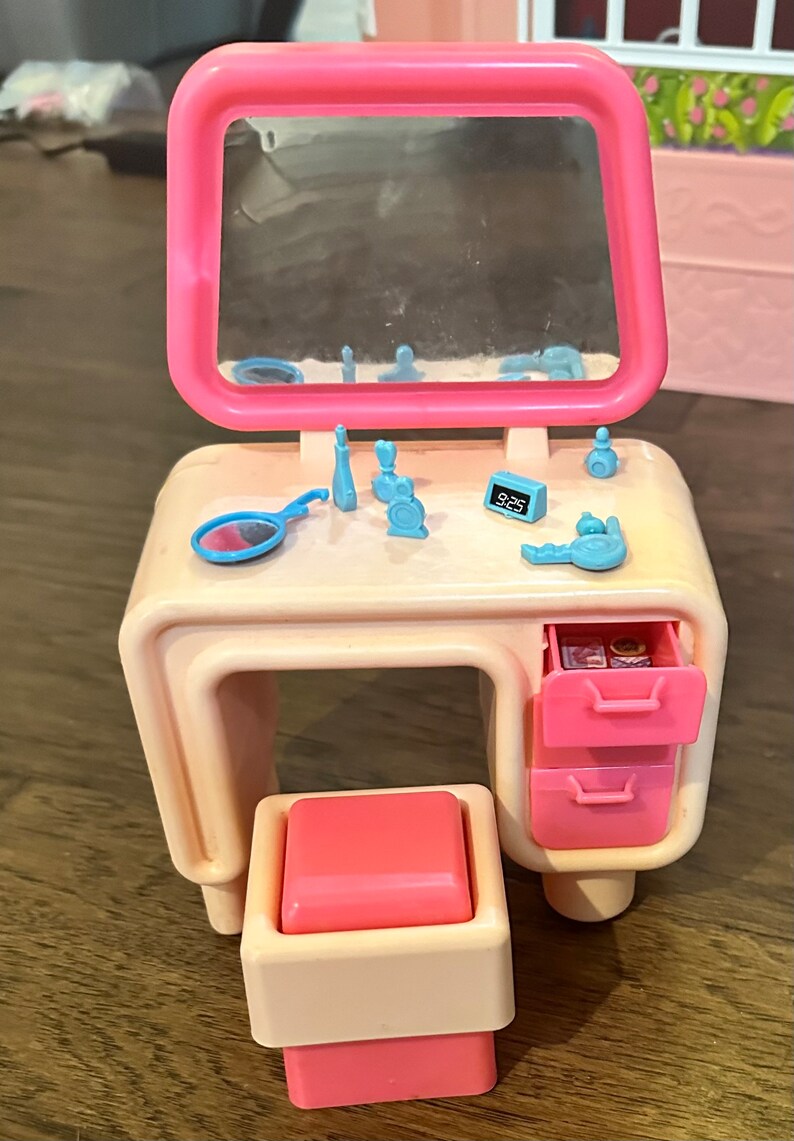Used Vintage Barbie Dream Furniture Vanity With Original Accessories ...
