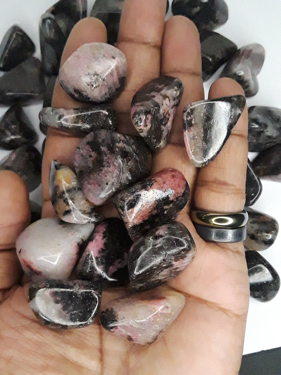 Rhodonite Tumbled Stones - Healing Crystals - PLEASE Read Full ...