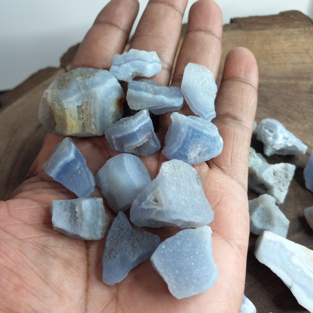 Raw Blue Lace Agate Stones - Natural - Rough - Healing Crystals ...