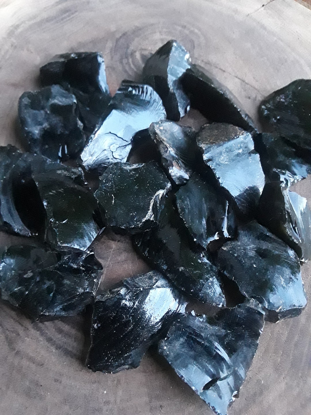 Black Obsidian Raw Pieces - Natural - Rough - Healing Crystals - PLEASE ...